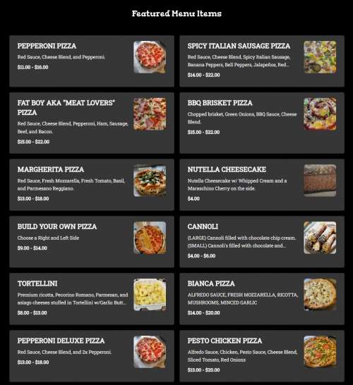 Fat Boyz Pizza menu in Splendora, Texas, USA