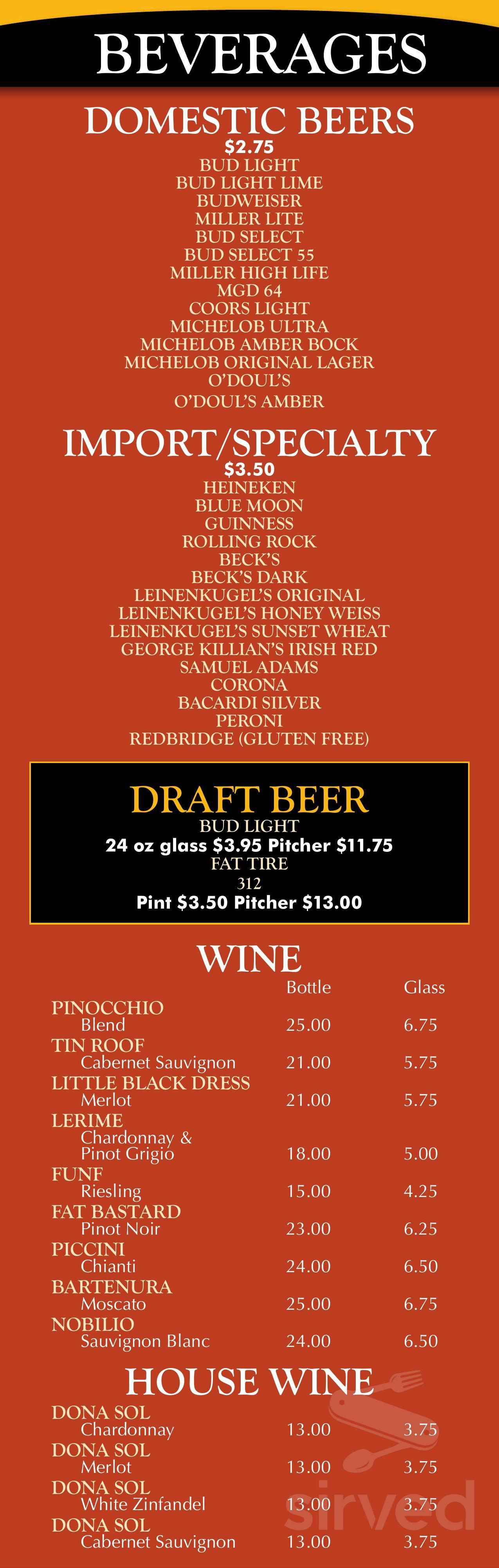 Pagalo's Pizzeria & Gelato Cafe menu in Milan, Illinois, USA