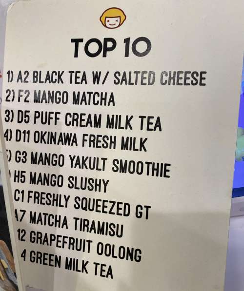 Happy Lemon menu in Katy, Texas, USA