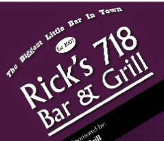 Menu for Rick's 718 Bar & Grill in Evansville, IN | Sirved