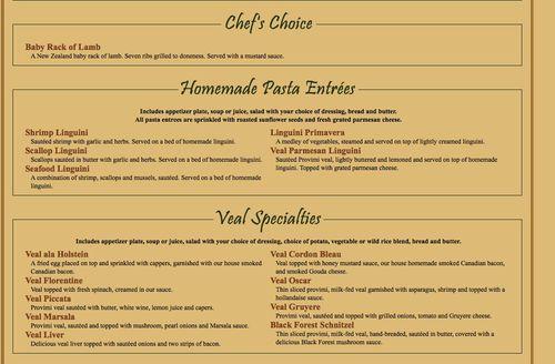 The Guide's Inn menu in Boulder Junction, Wisconsin, USA