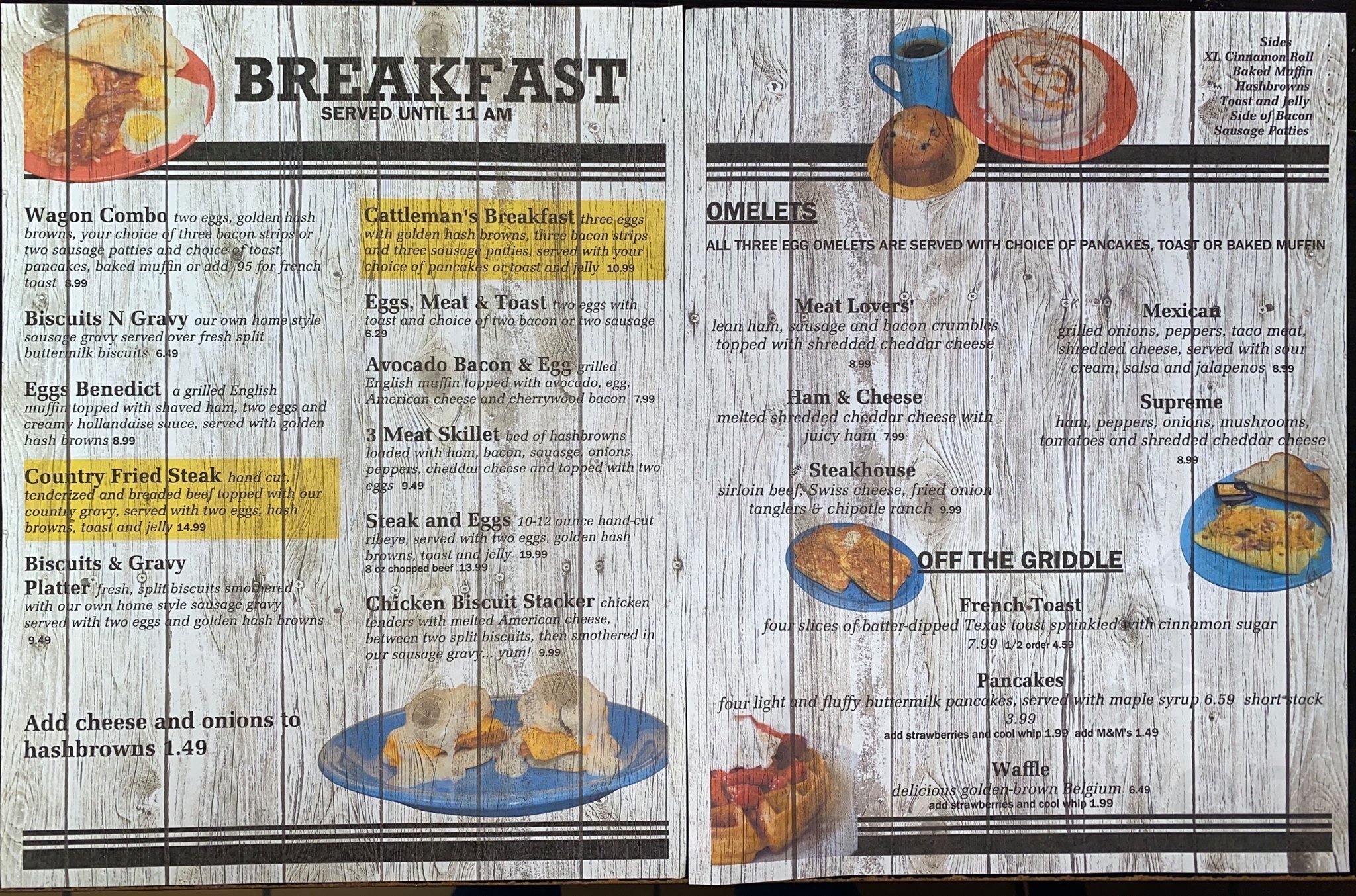 chuckwagon restaurant in adair menus in Adair, Iowa, United States