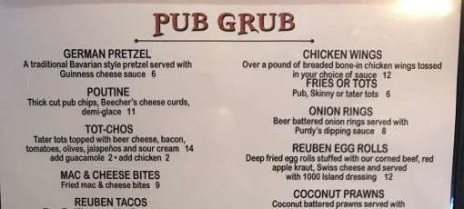 Menu for Purdy's Public House & Arcade in Sumner, WA | Sirved