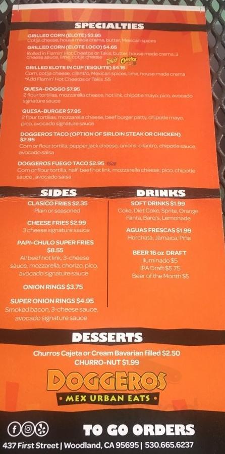 Doggeros menus in Woodland, California, United States