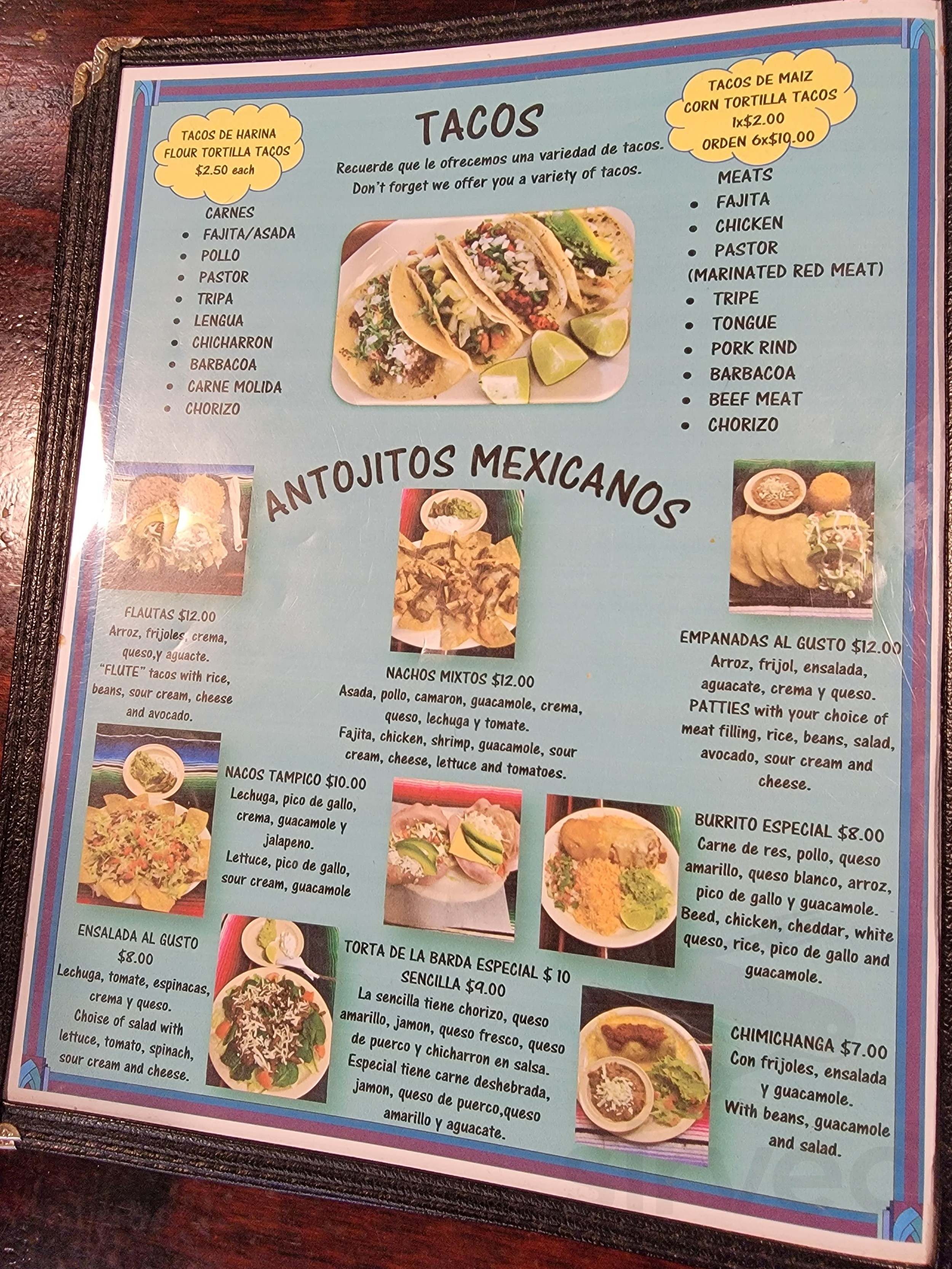 Menu for El Tampico Mexican Restaurant in Houma, LA | Sirved