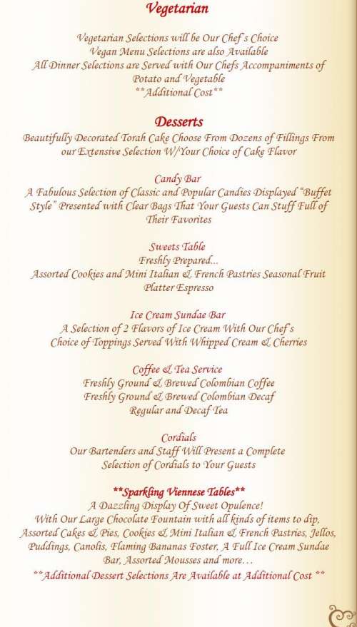 The Sterling menu in Bethpage, New York, USA