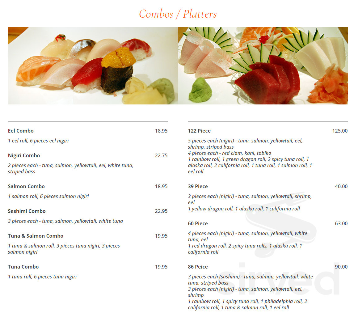 Vic Sushi Bar menu in Philadelphia, Pennsylvania, USA