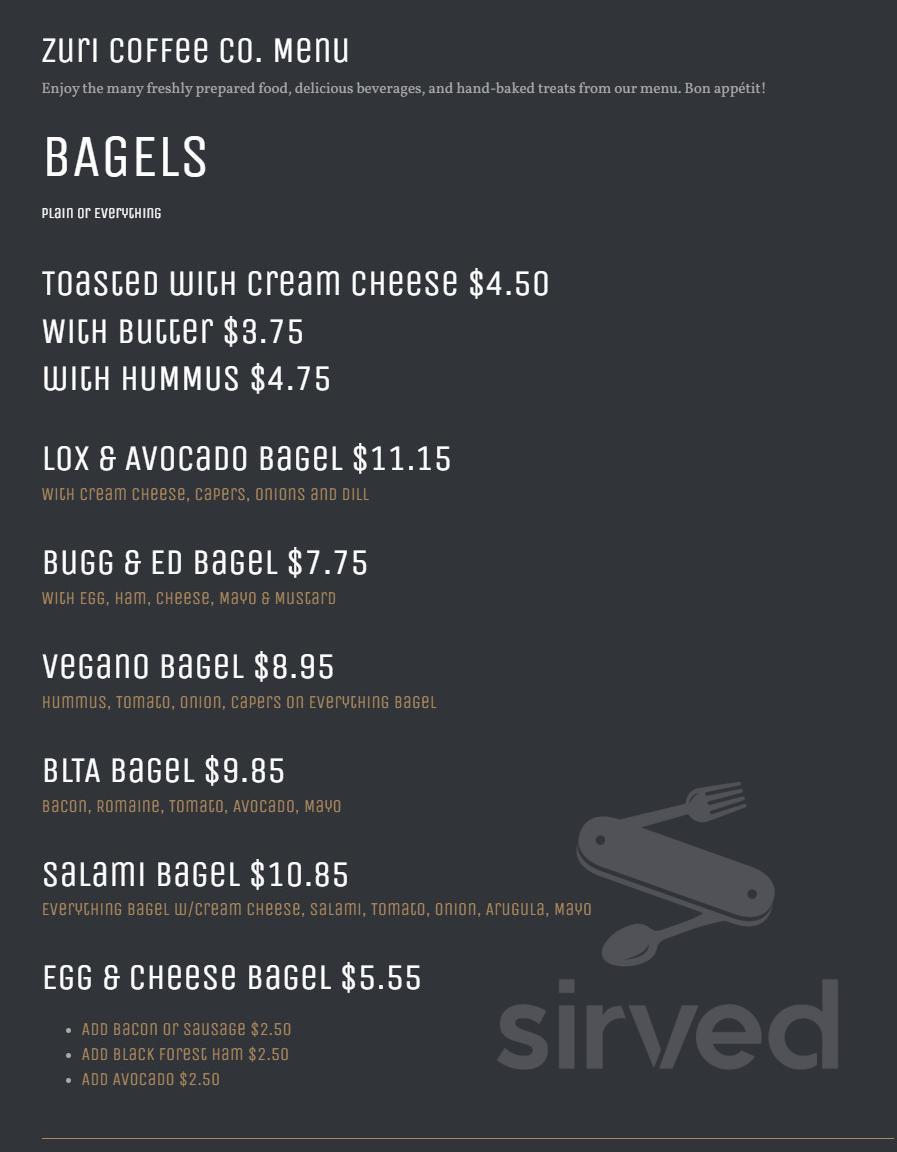 Zuri Food Menu at Jennifer Hubbard blog