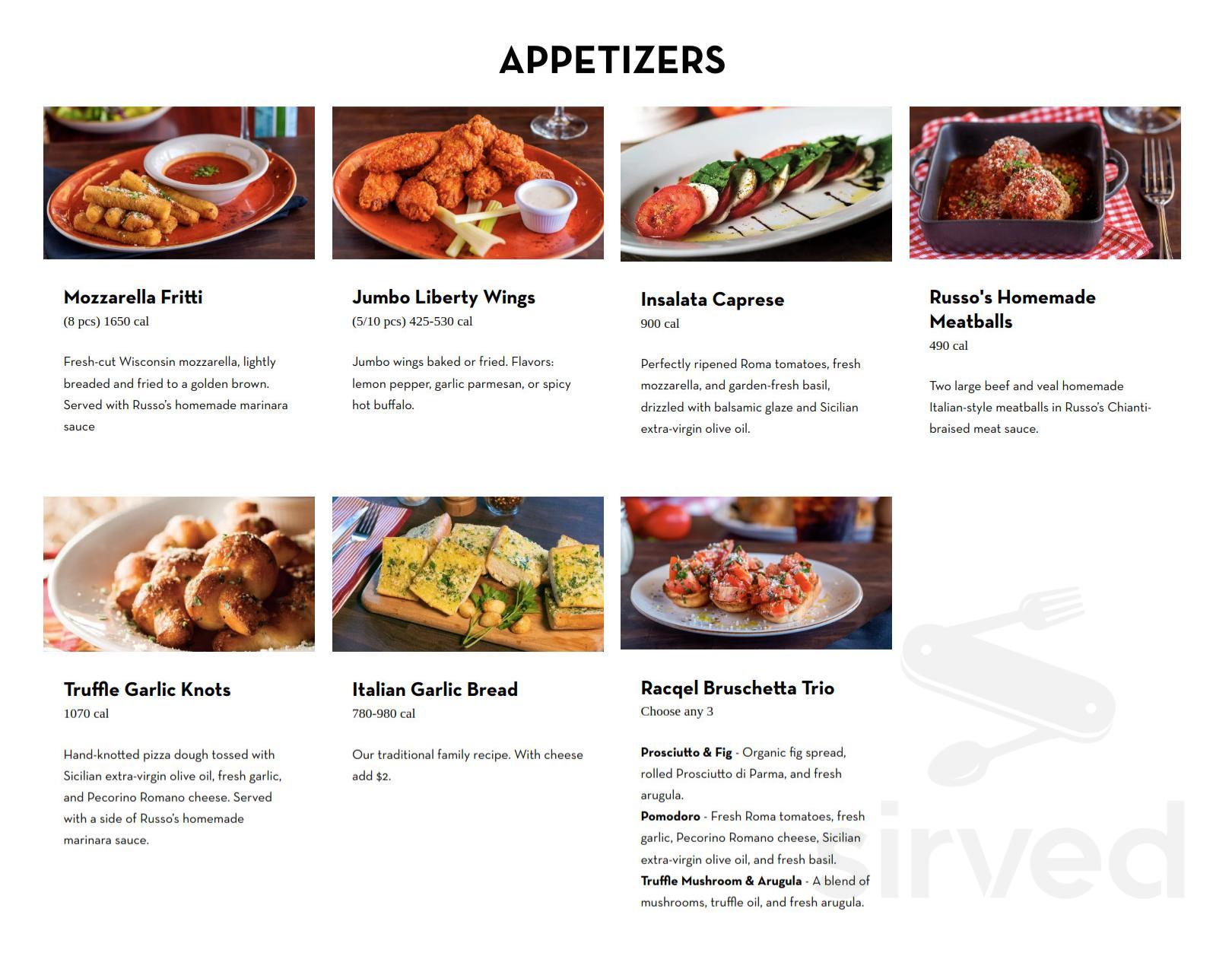 Russo's New York Pizzeria & Italian Kitchen menu in Broken Arrow ...