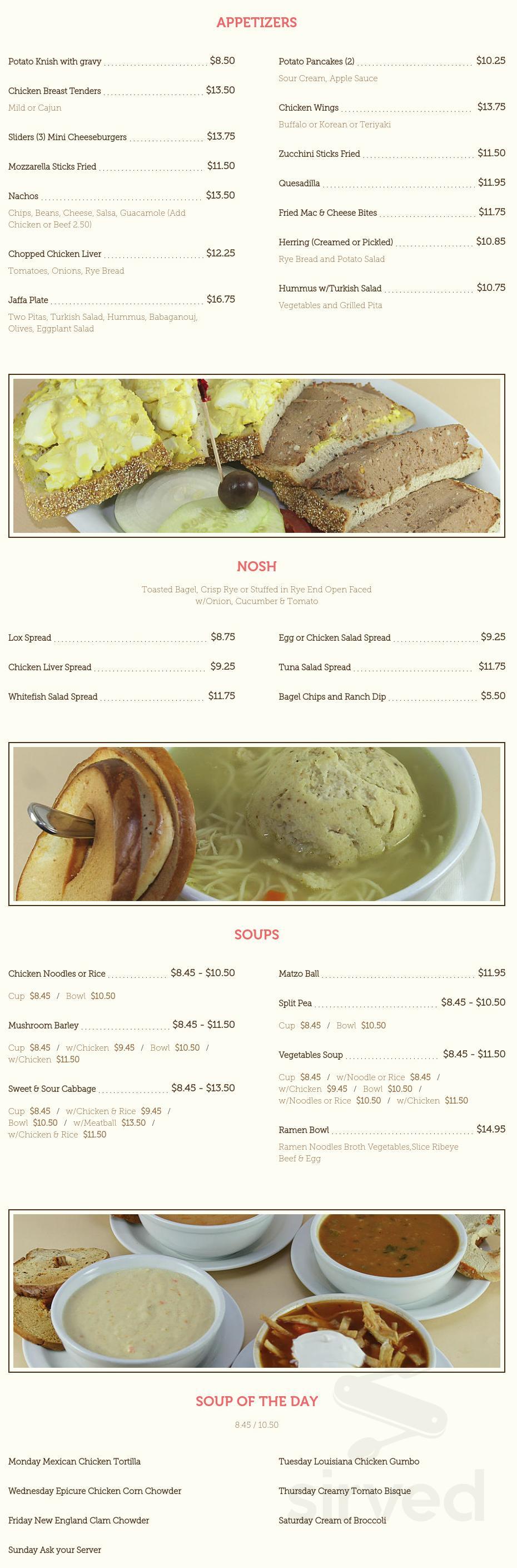 Jerry's Famous Deli menus in Studio City, California, United States
