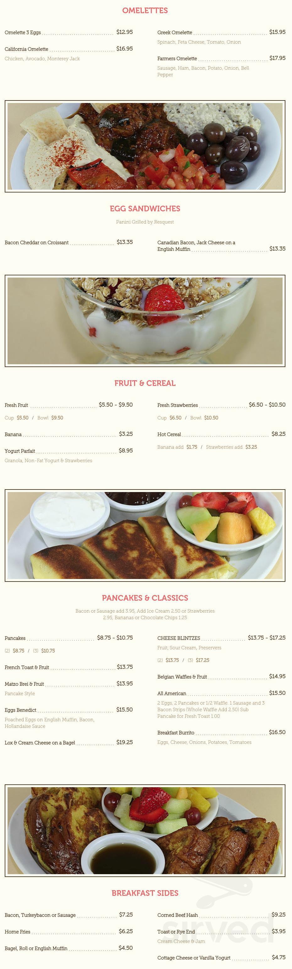 Jerry's Famous Deli menus in Studio City, California, United States