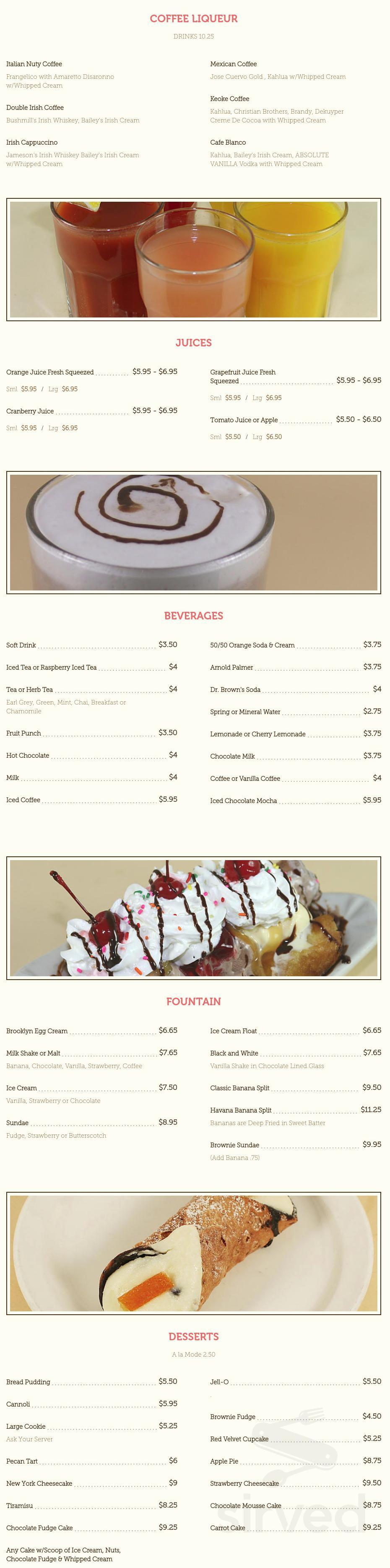 Jerry's Famous Deli menus in Studio City, California, United States