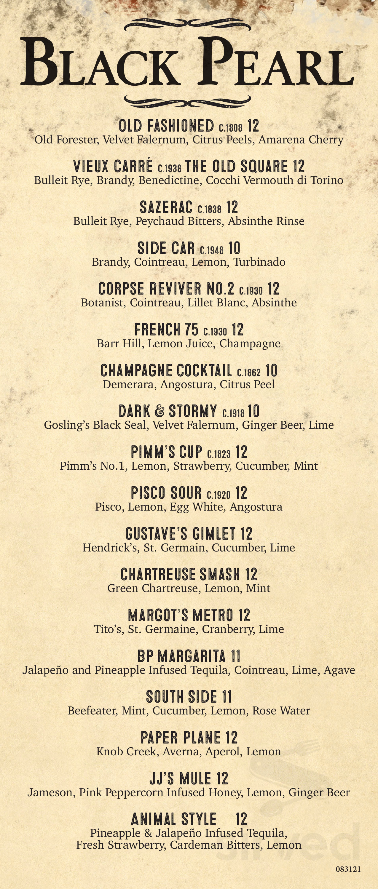 Menu - Tyler TX's Rick's On the Square | Sirved
