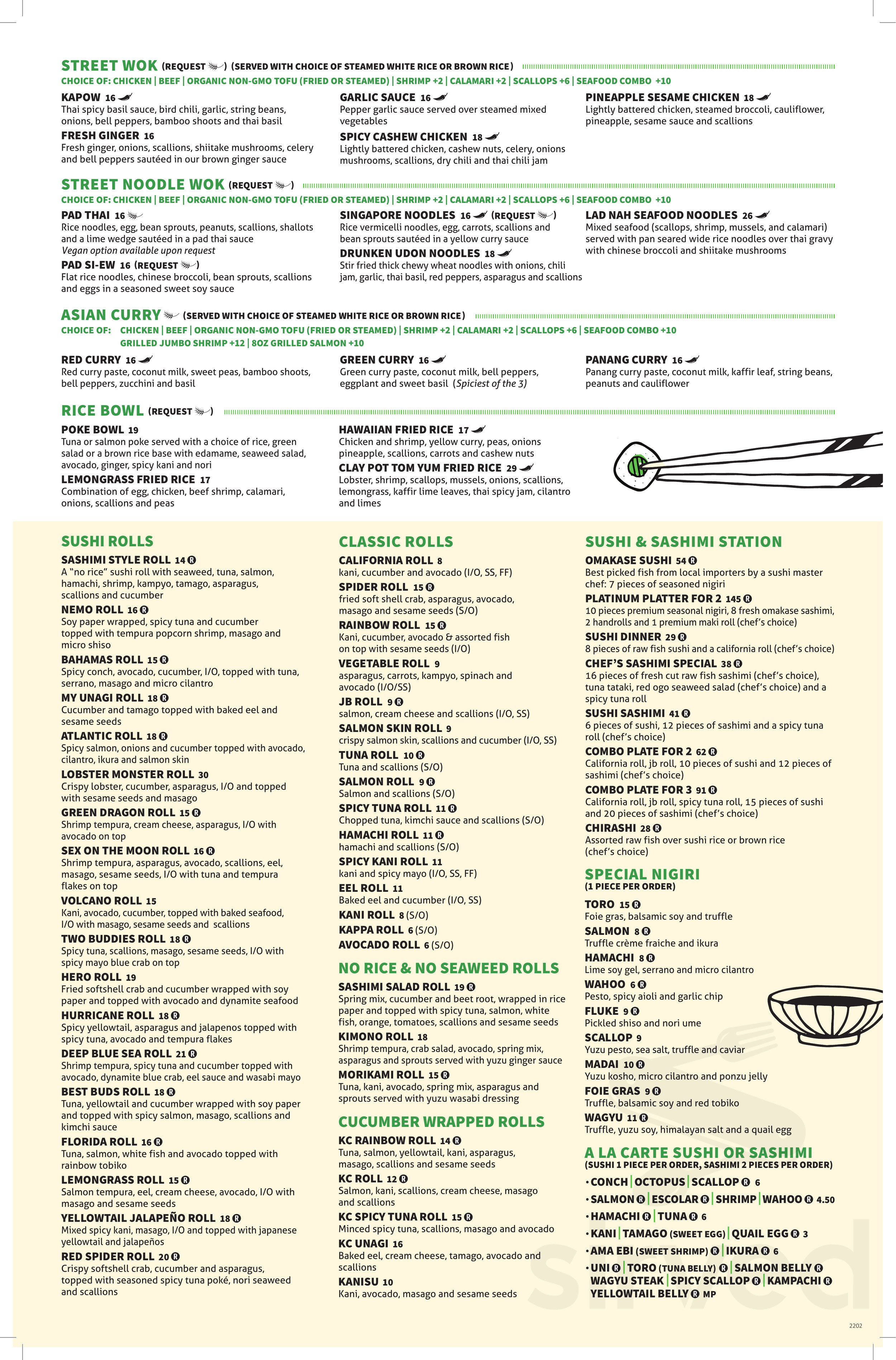 Menu - Delray Beach FL's Lemongrass Asian Bistro | Sirved
