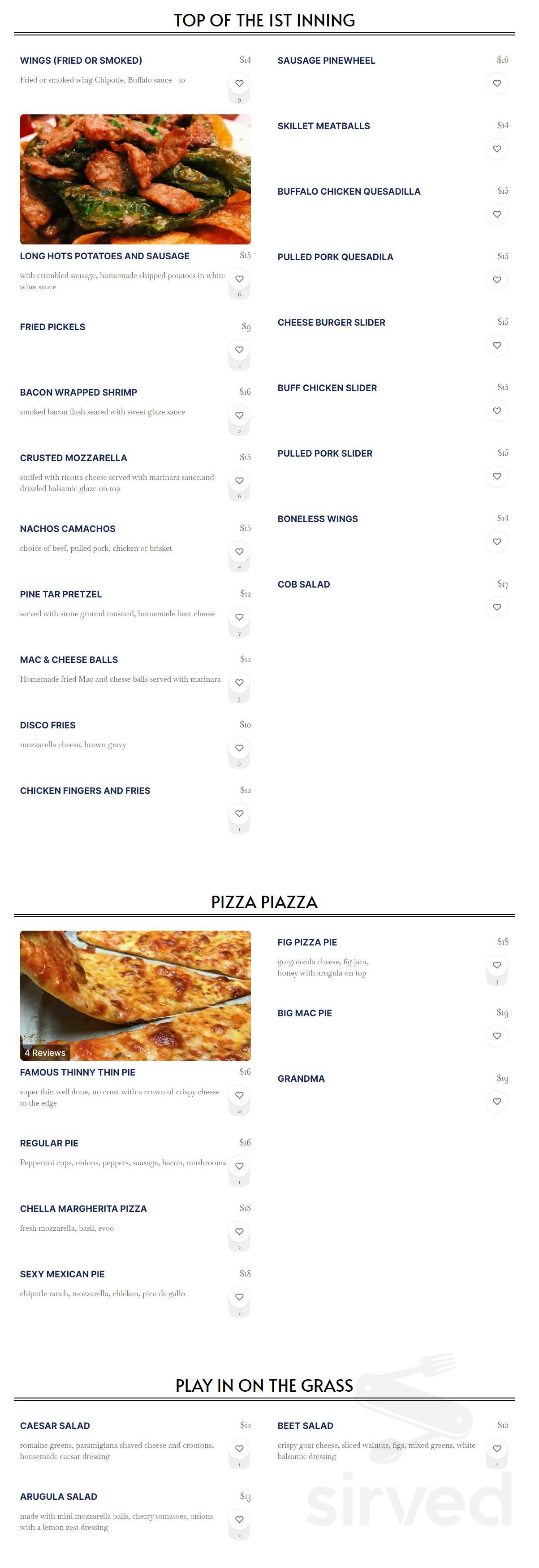 PINE TAR BAR & GRILL menu in Forked River, New Jersey, USA