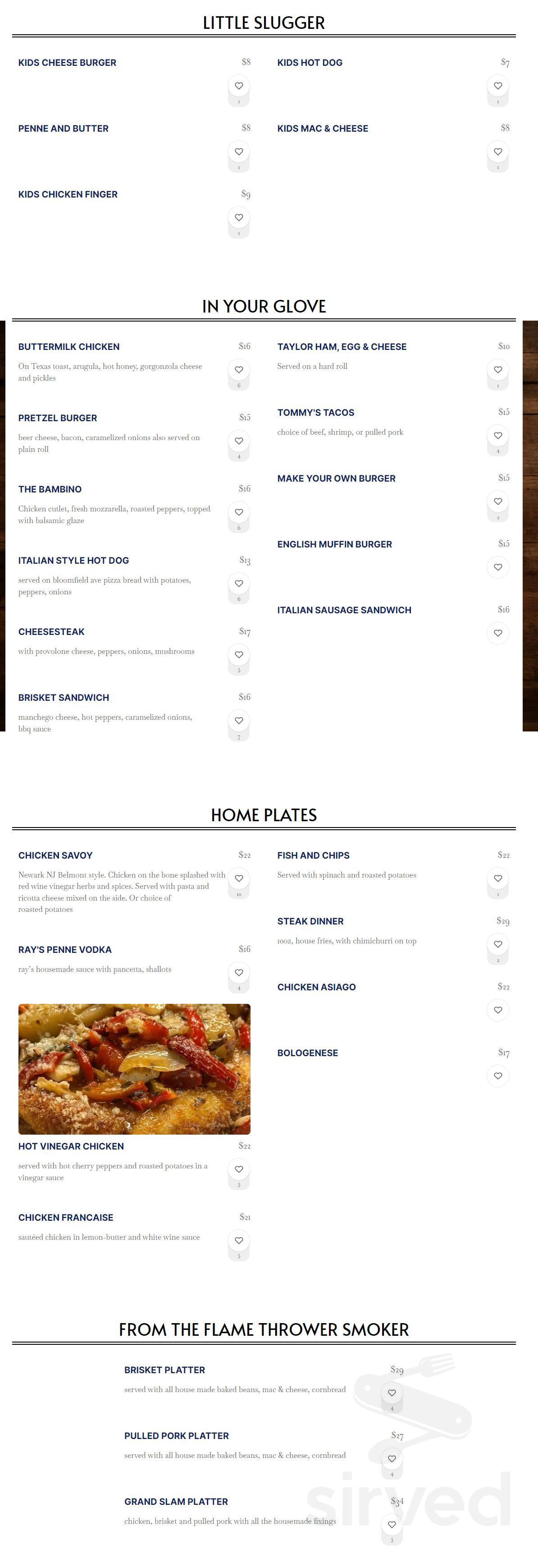 PINE TAR BAR & GRILL menu in Forked River, New Jersey, USA