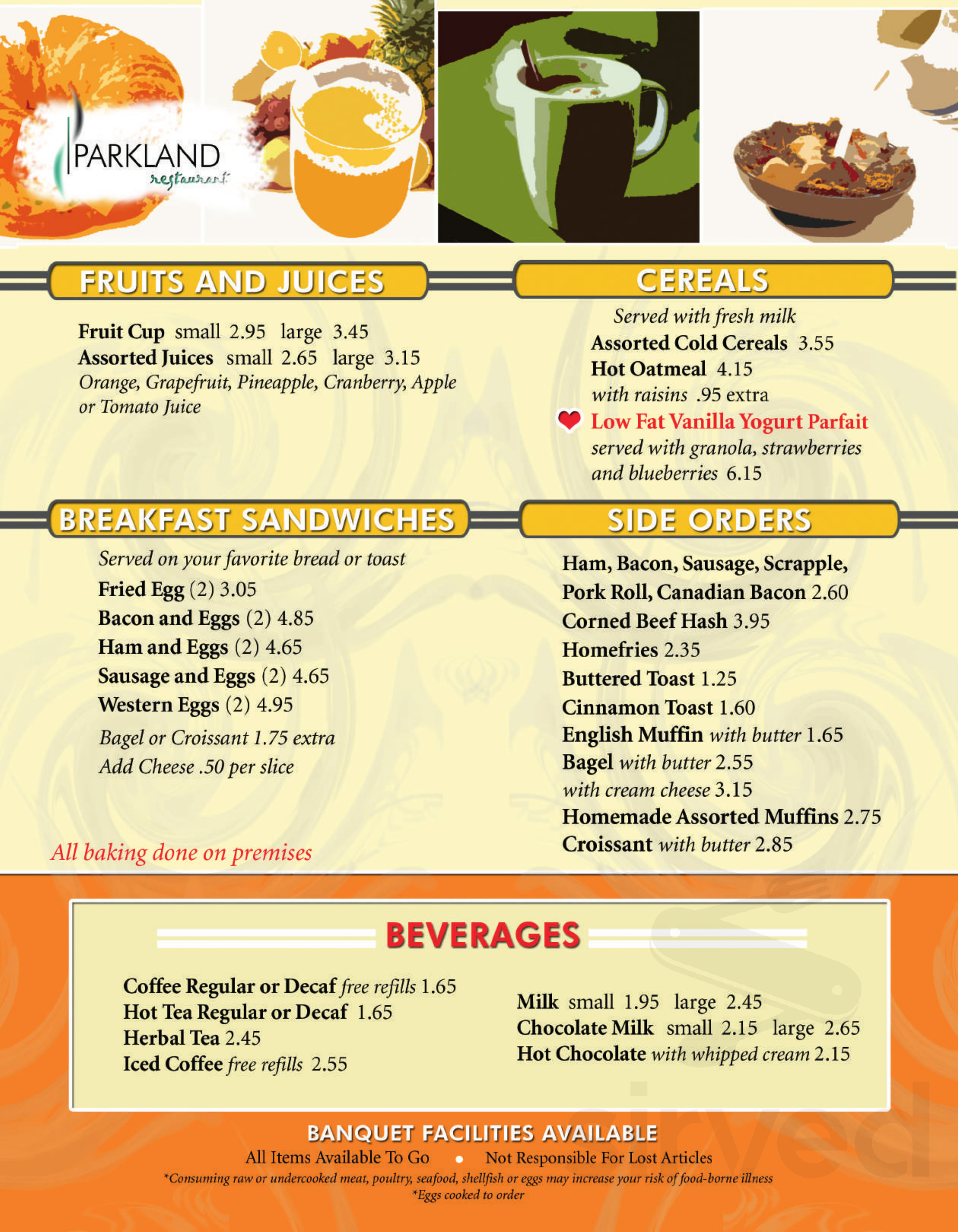 Parkland Restaurant menus in Allentown, Pennsylvania, United States