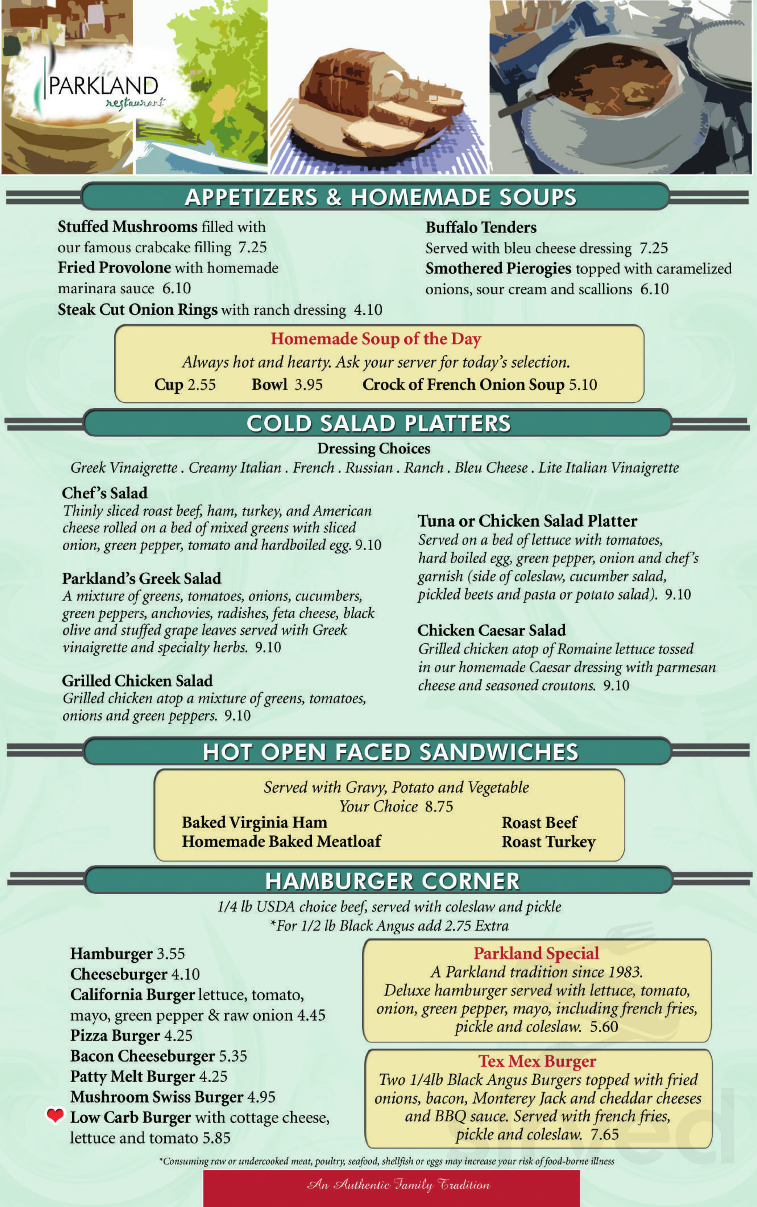Parkland Restaurant menu in Allentown, Pennsylvania, USA
