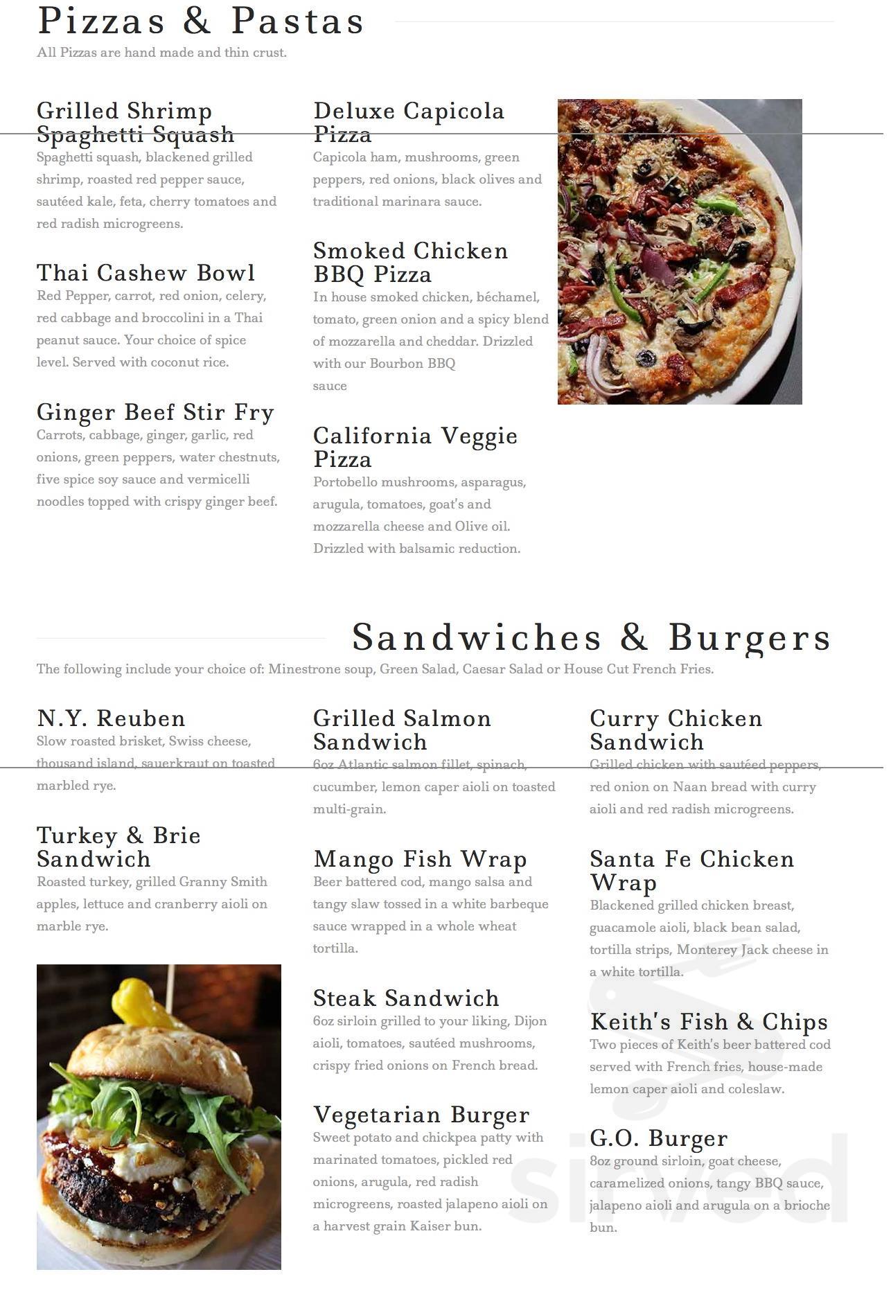 Confusion Corner Drinks + Food menu in Winnipeg, Manitoba, Canada