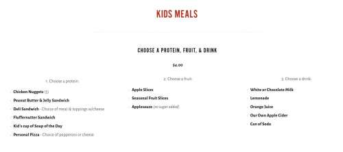 Way Fruit Farm menu in Port Matilda, Pennsylvania, USA