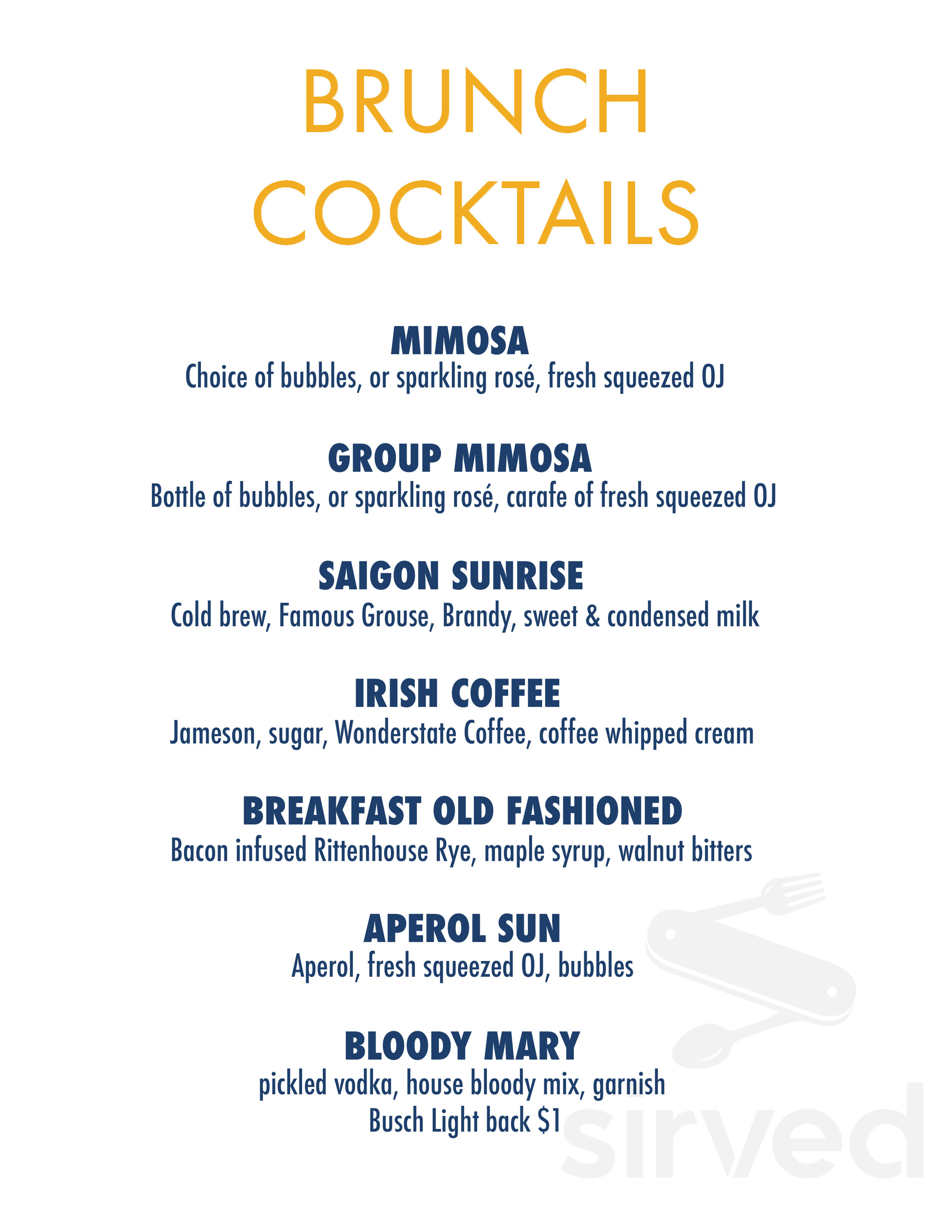 Menu for George's Local in Cedar Falls, IA | Sirved