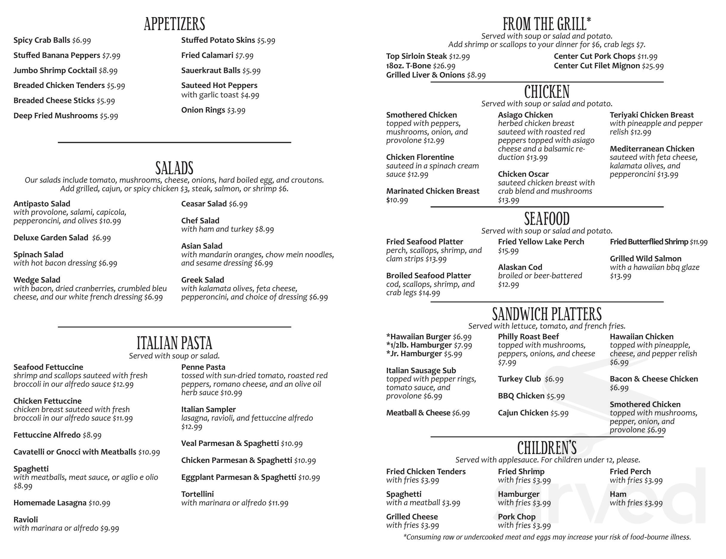 Surprising Domenics Rose Villa Restaurant Menu Photos