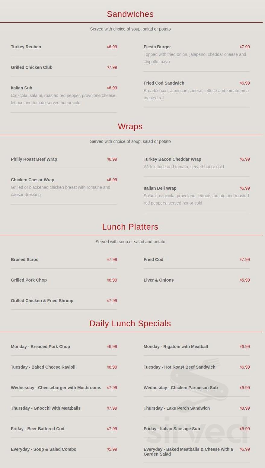 Surprising Domenics Rose Villa Restaurant Menu Photos