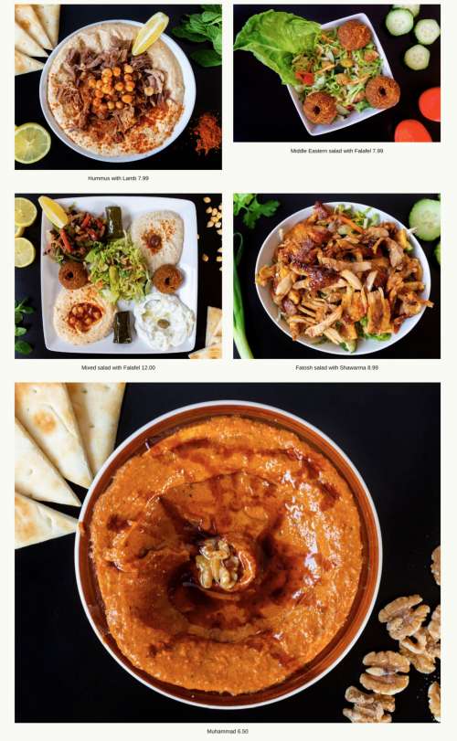 Tarbush Kitchen LLC menu in Boise, Idaho, USA