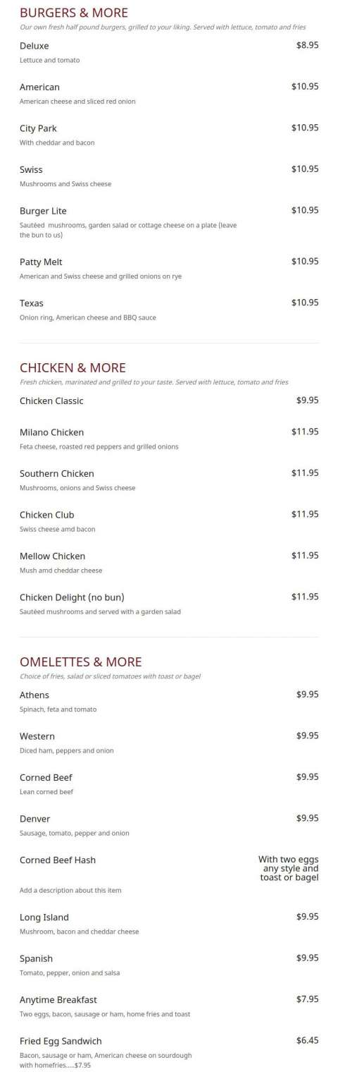 5th Avenue Deli & Grill menu in Mayfield Heights, Ohio, USA