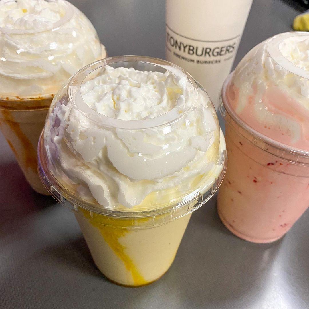 Tonyburgers menu in Centerville, Utah, USA