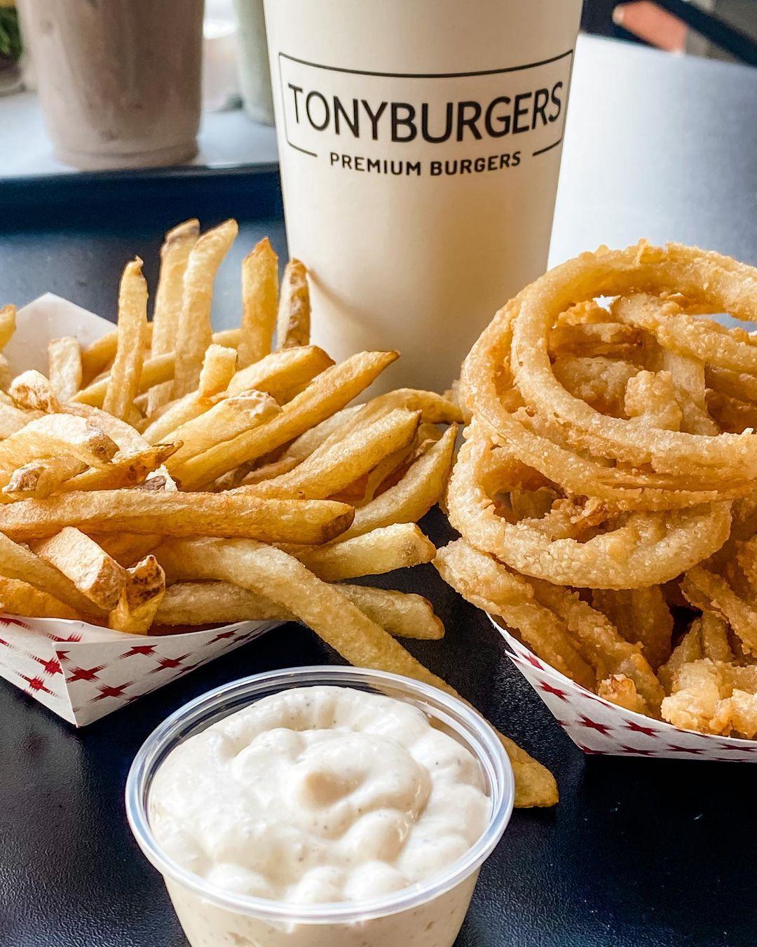 Tonyburgers menu in Centerville, Utah, USA