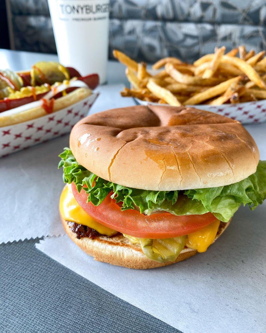 Tonyburgers menu in Centerville, Utah, USA