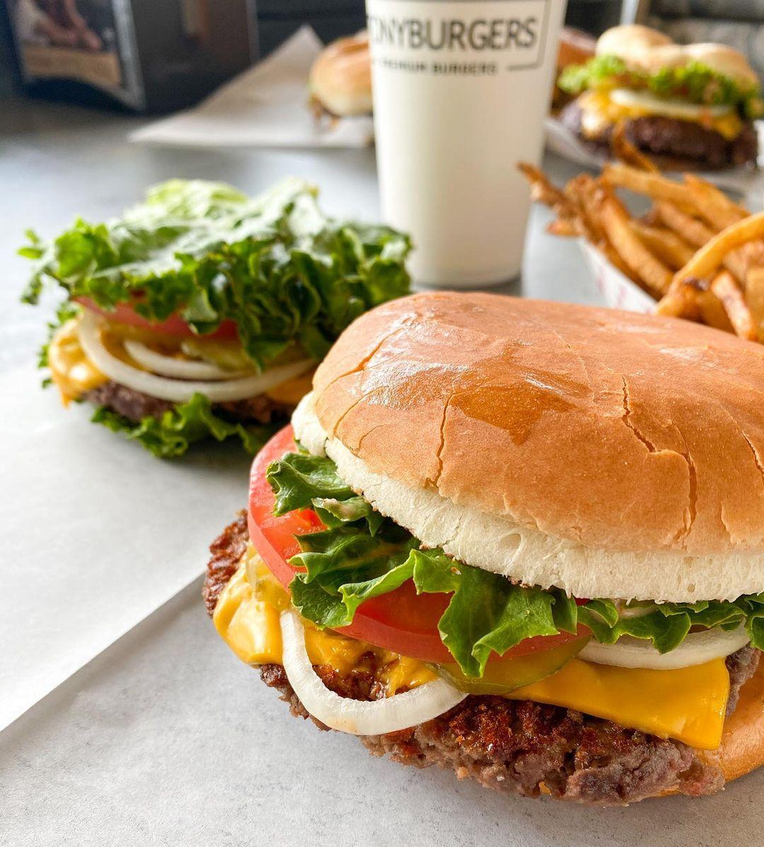 Tonyburgers menu in Centerville, Utah, USA