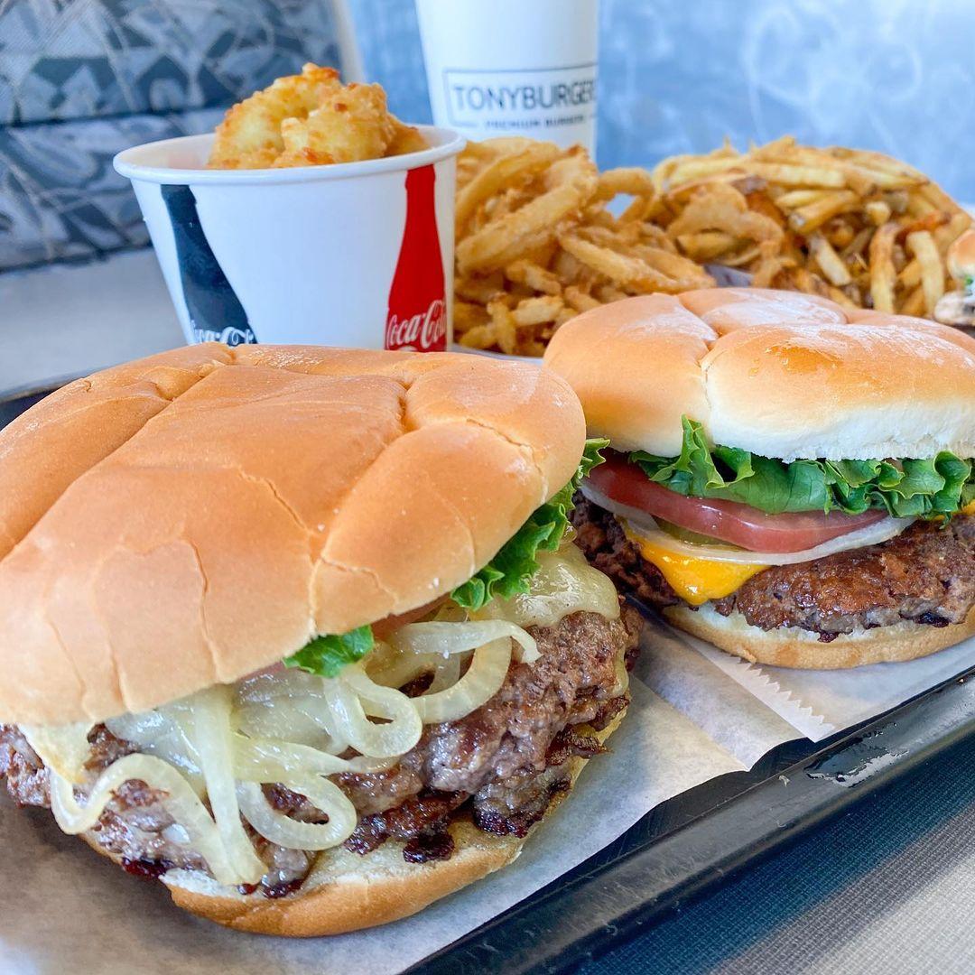 Tonyburgers menu in Centerville, Utah, USA