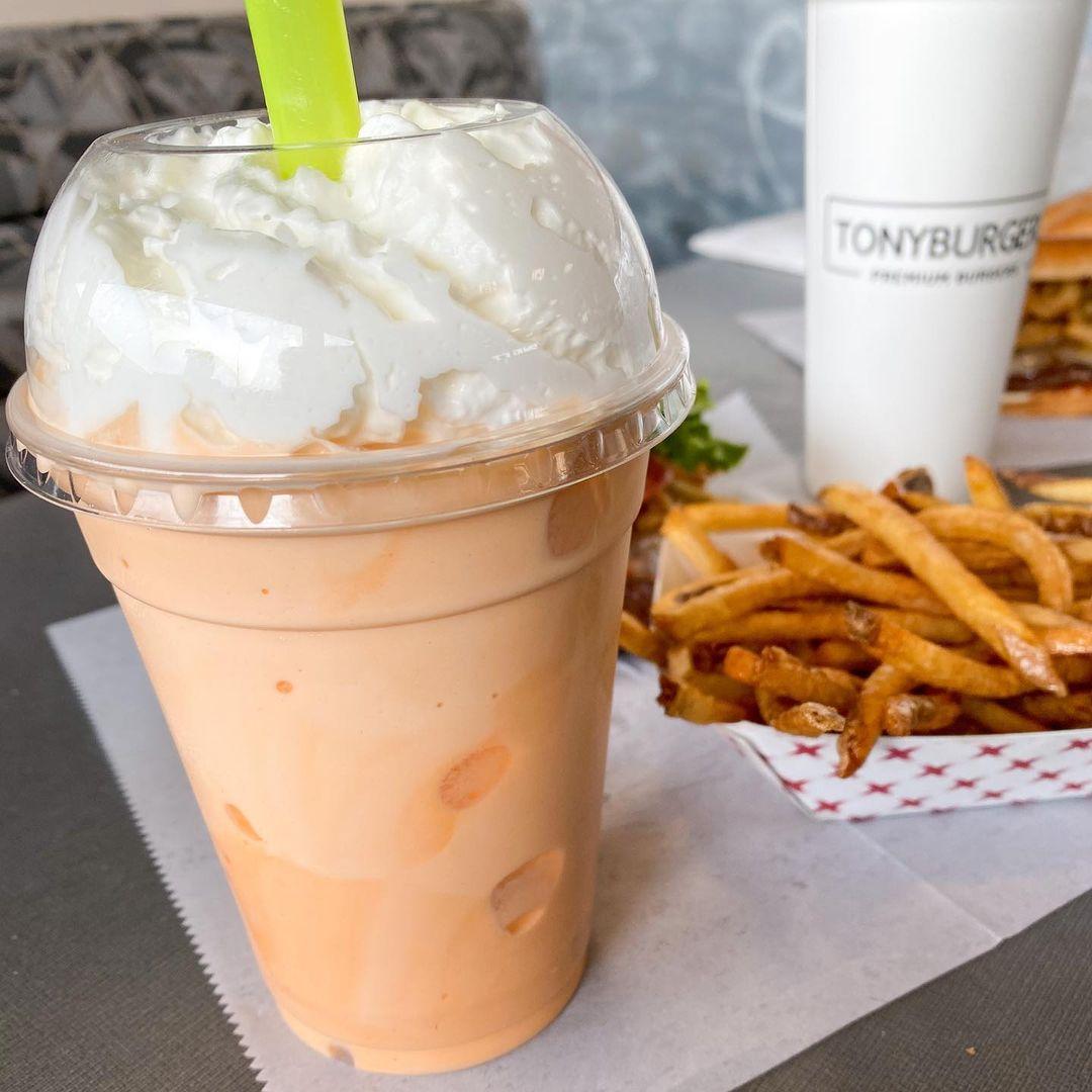 Tonyburgers menu in Centerville, Utah, USA