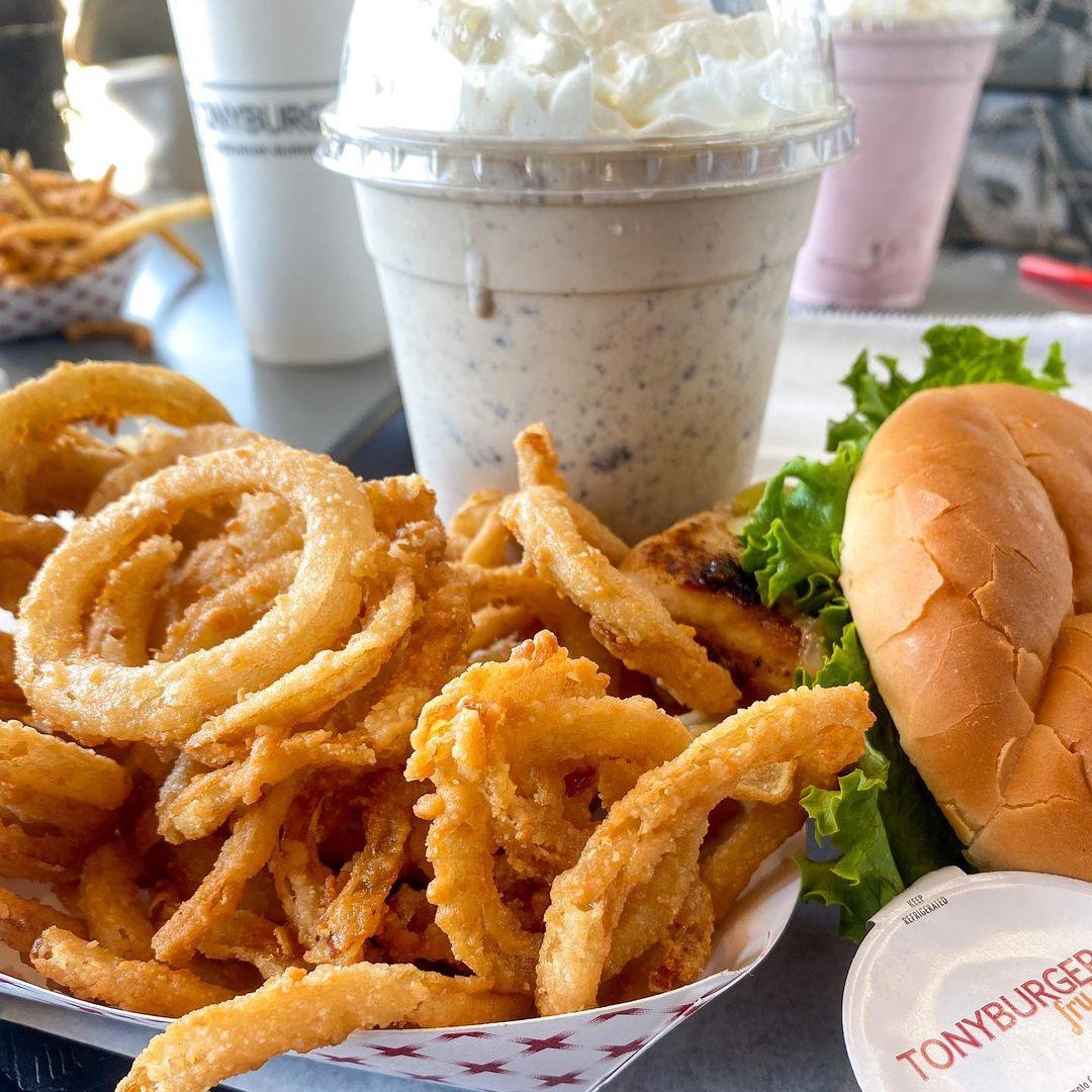 Tonyburgers menu in Centerville, Utah, USA