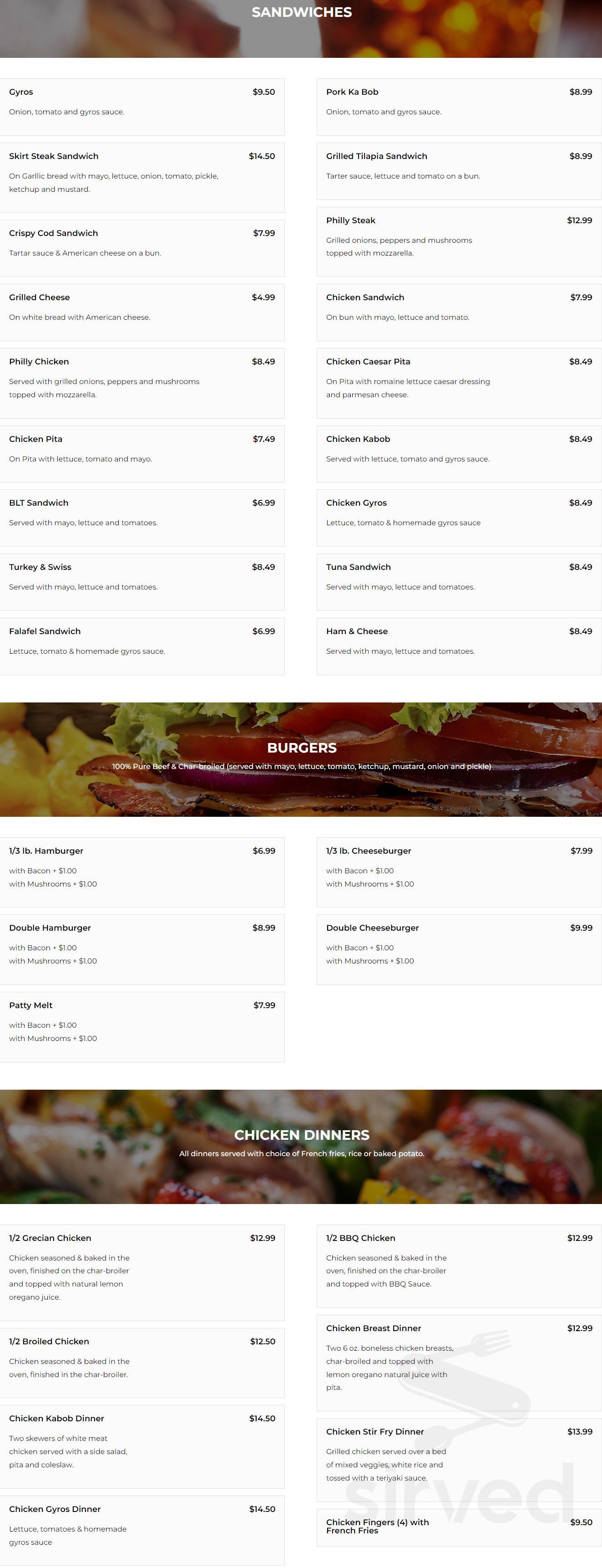 Dengeos Glenview menu in Glenview, Illinois, USA