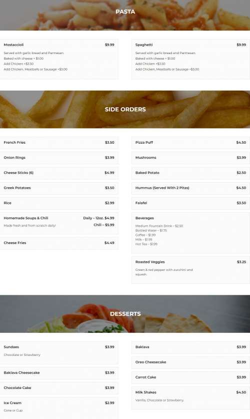 Dengeos Glenview menu in Glenview, Illinois, USA