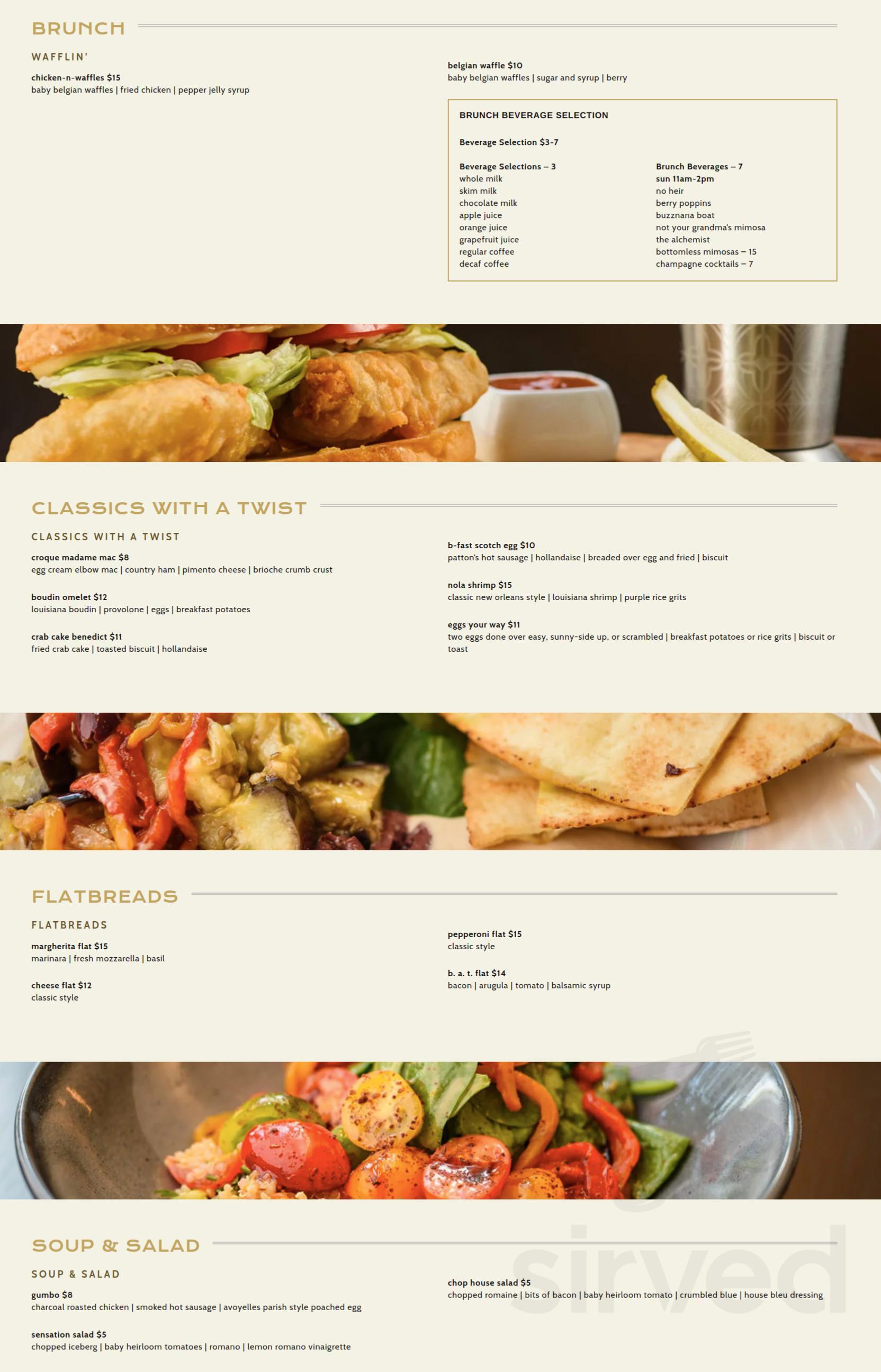 The Gregory menu in Baton Rouge, Louisiana, USA