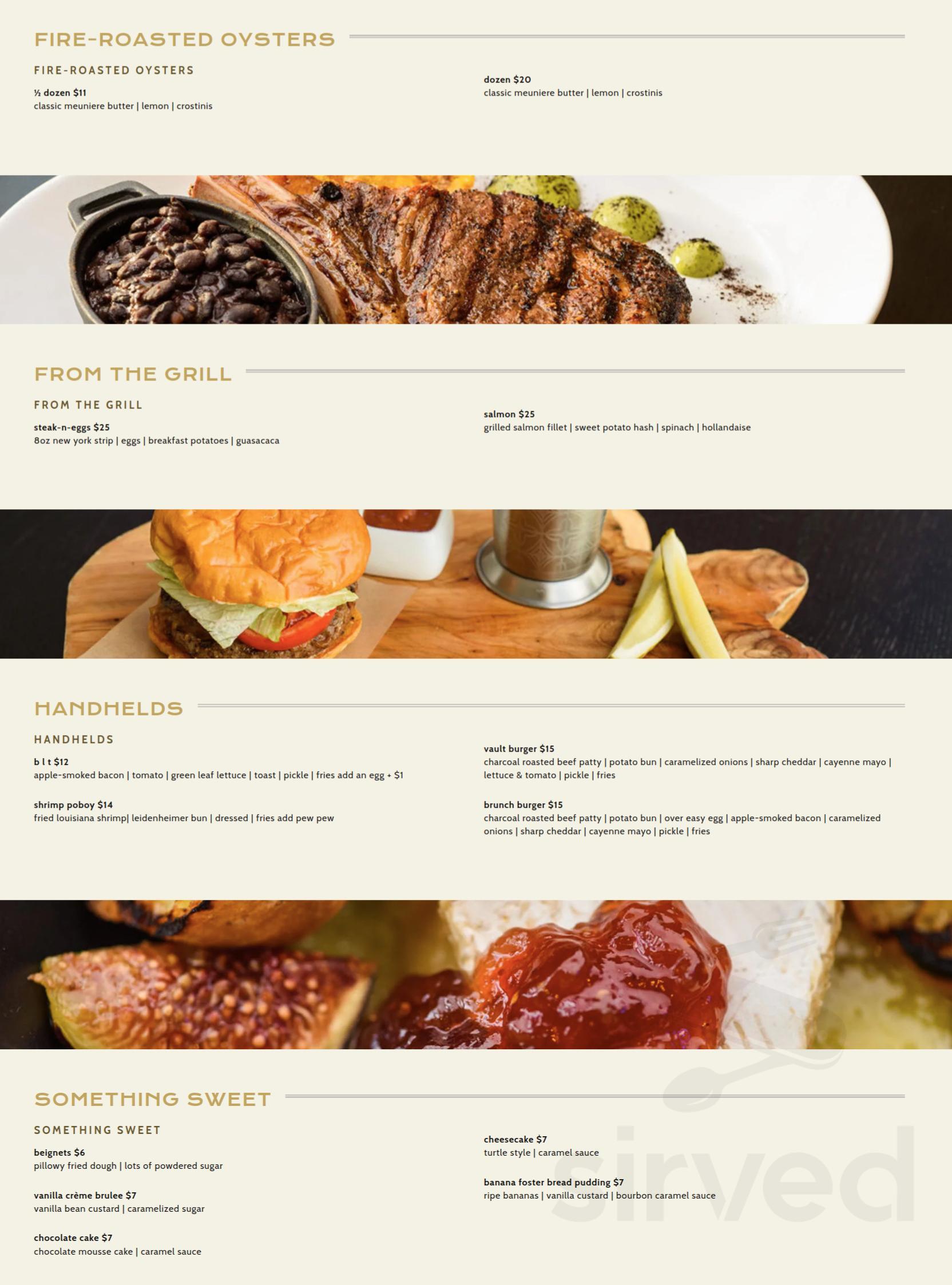 The Gregory menu in Baton Rouge, Louisiana, USA
