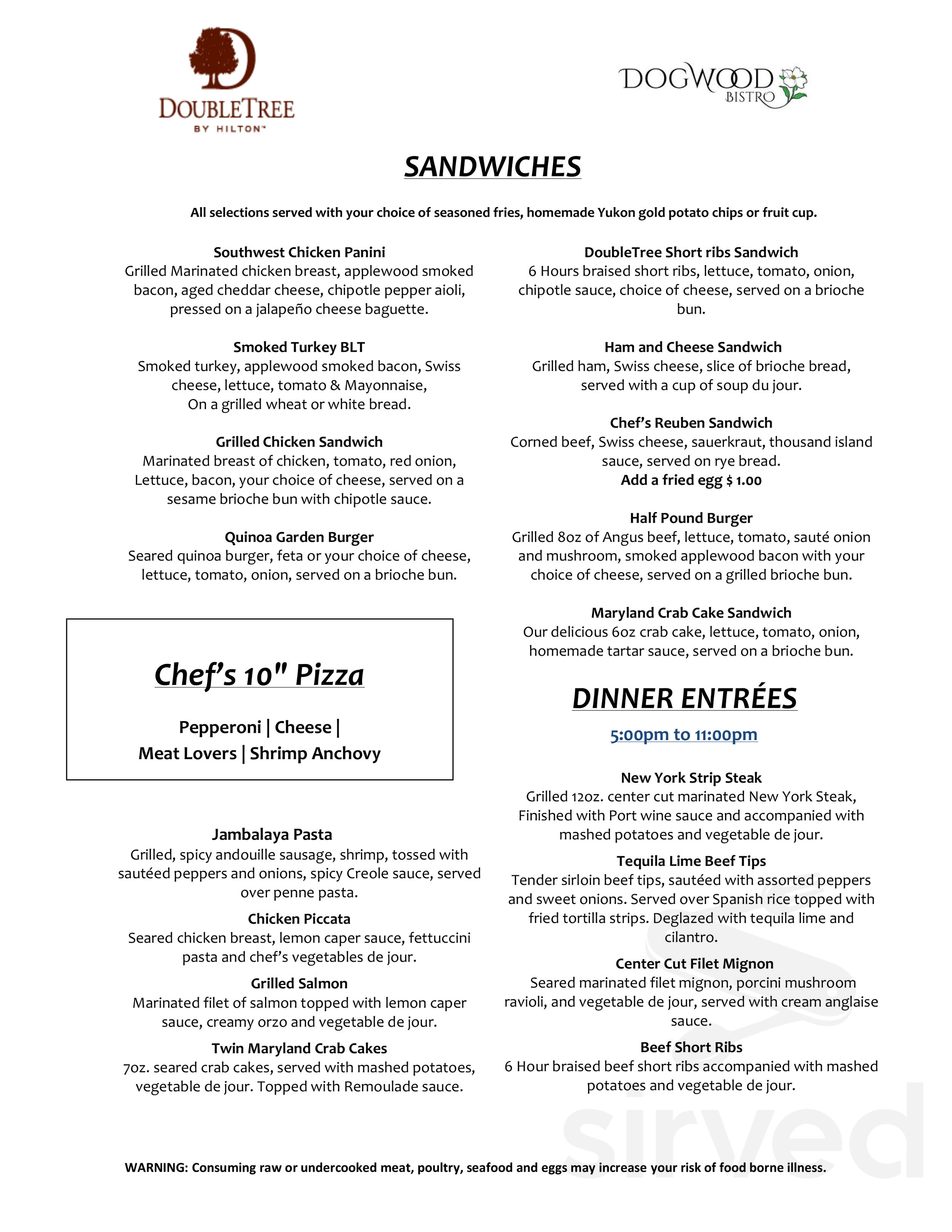 Dogwood Bistro menu in Sterling, Virginia, USA