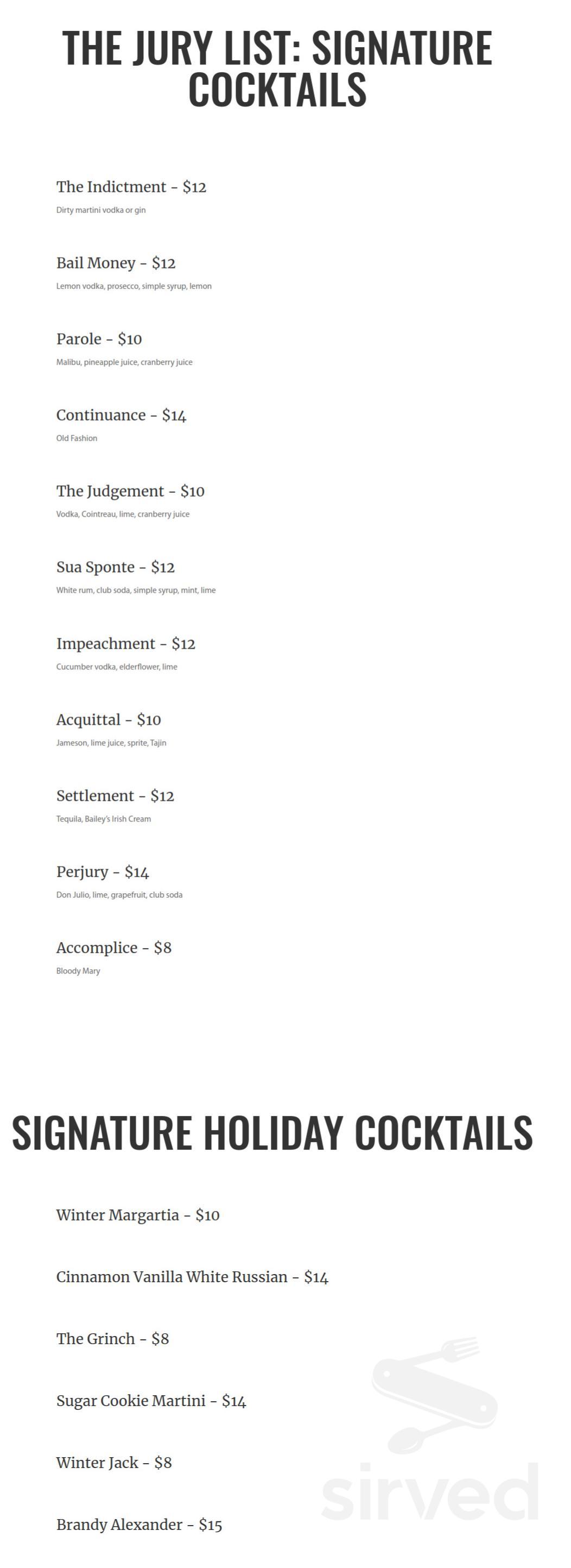 Hearsay Wine Bar menu in Stephenville, Texas, USA
