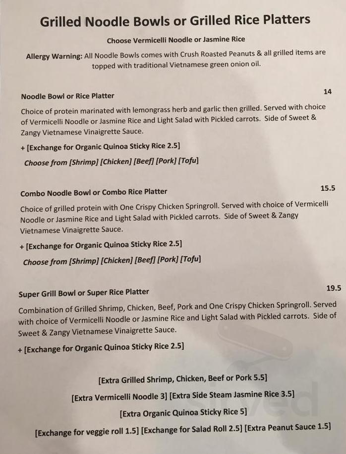 No.1 Noodle menus in Fredericton, New Brunswick, Canada