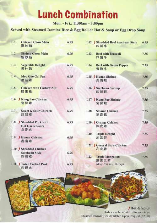 Noodle King Restaurant menu in Colesville, Maryland, USA