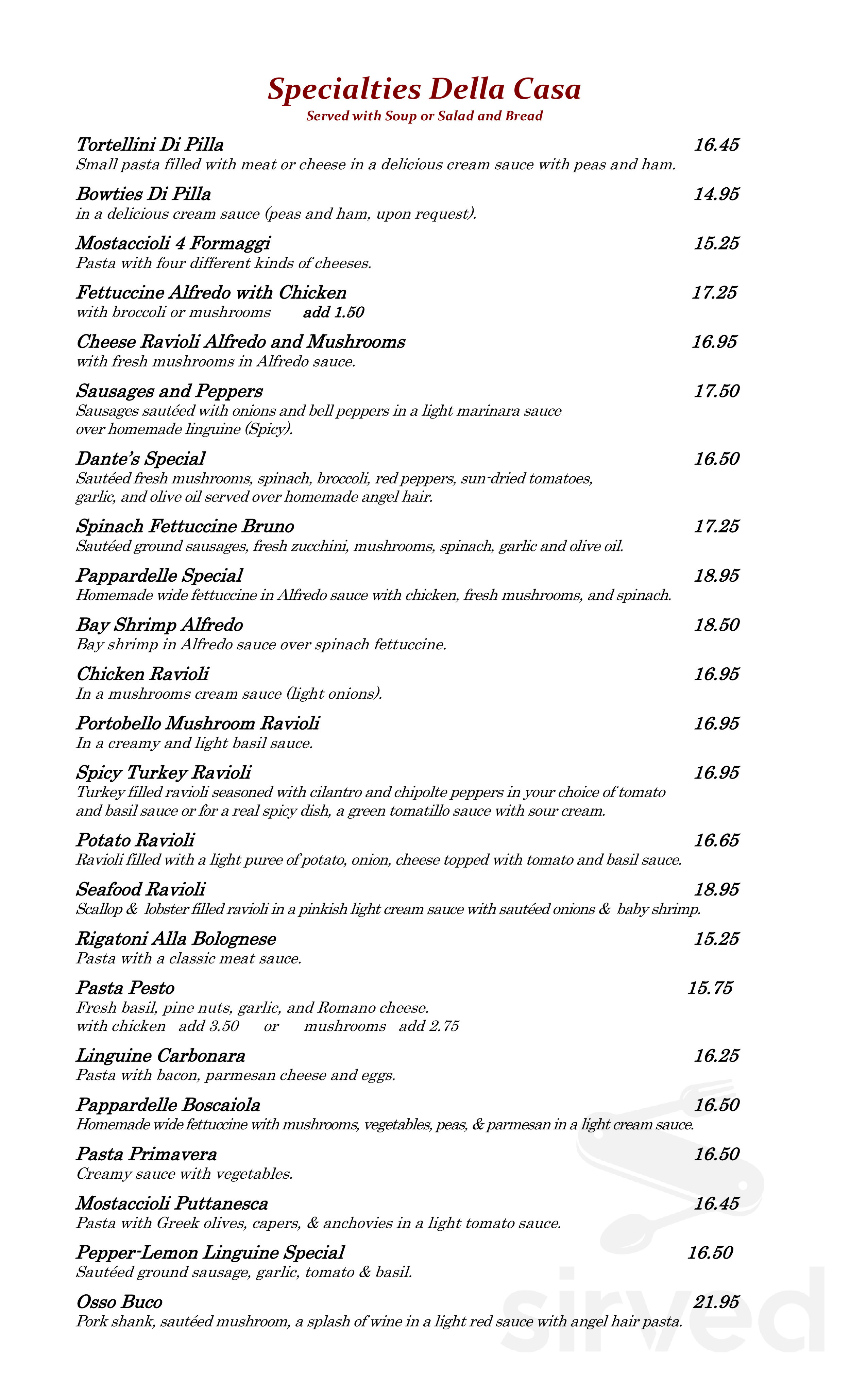 Di Pilla's Italian Restaurant menus in Rosemead, California, United States