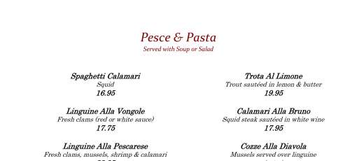 Menu for Di Pilla's Italian Restaurant in Rosemead, CA | Sirved