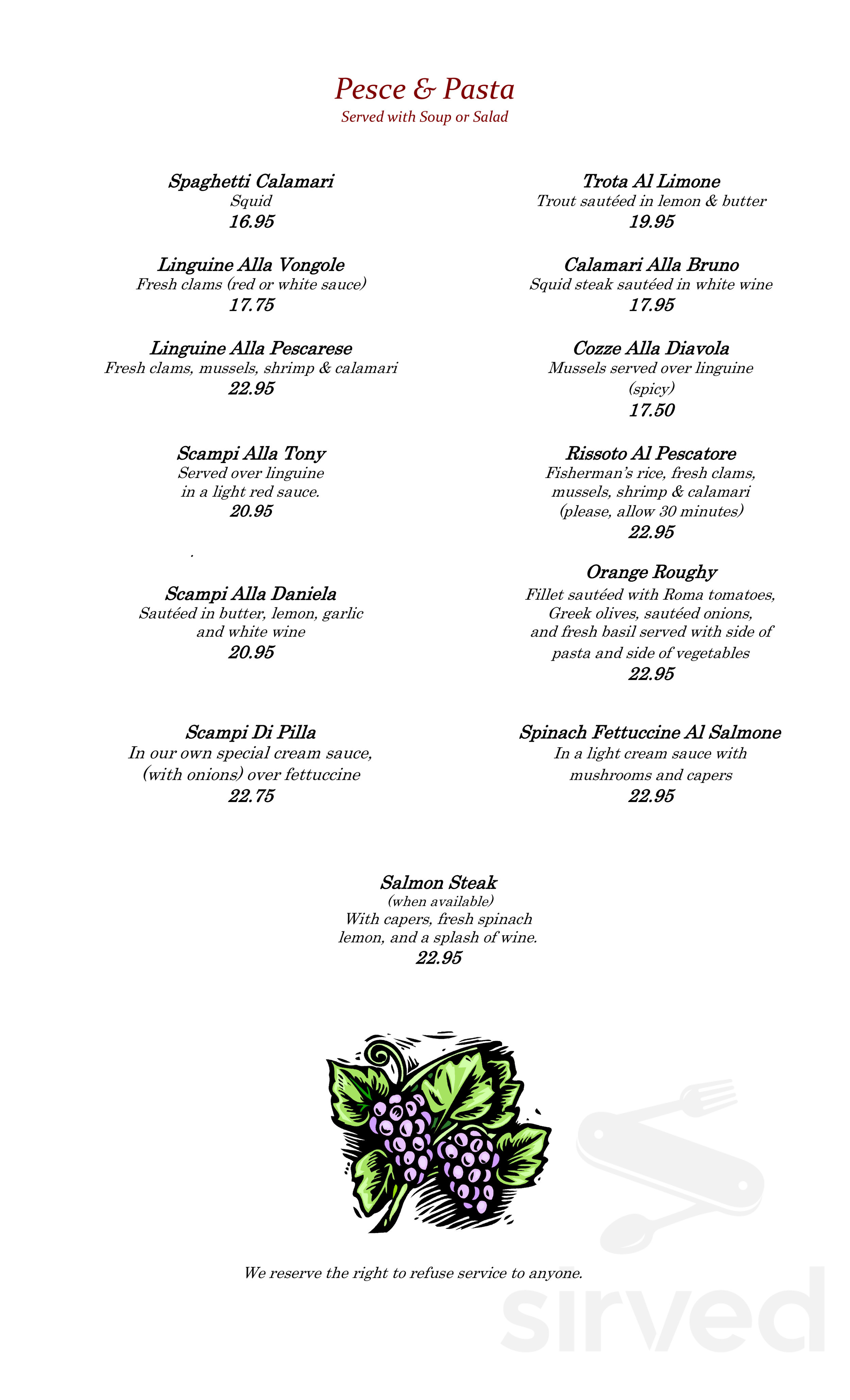 Di Pilla's Italian Restaurant menus in Rosemead, California, United States