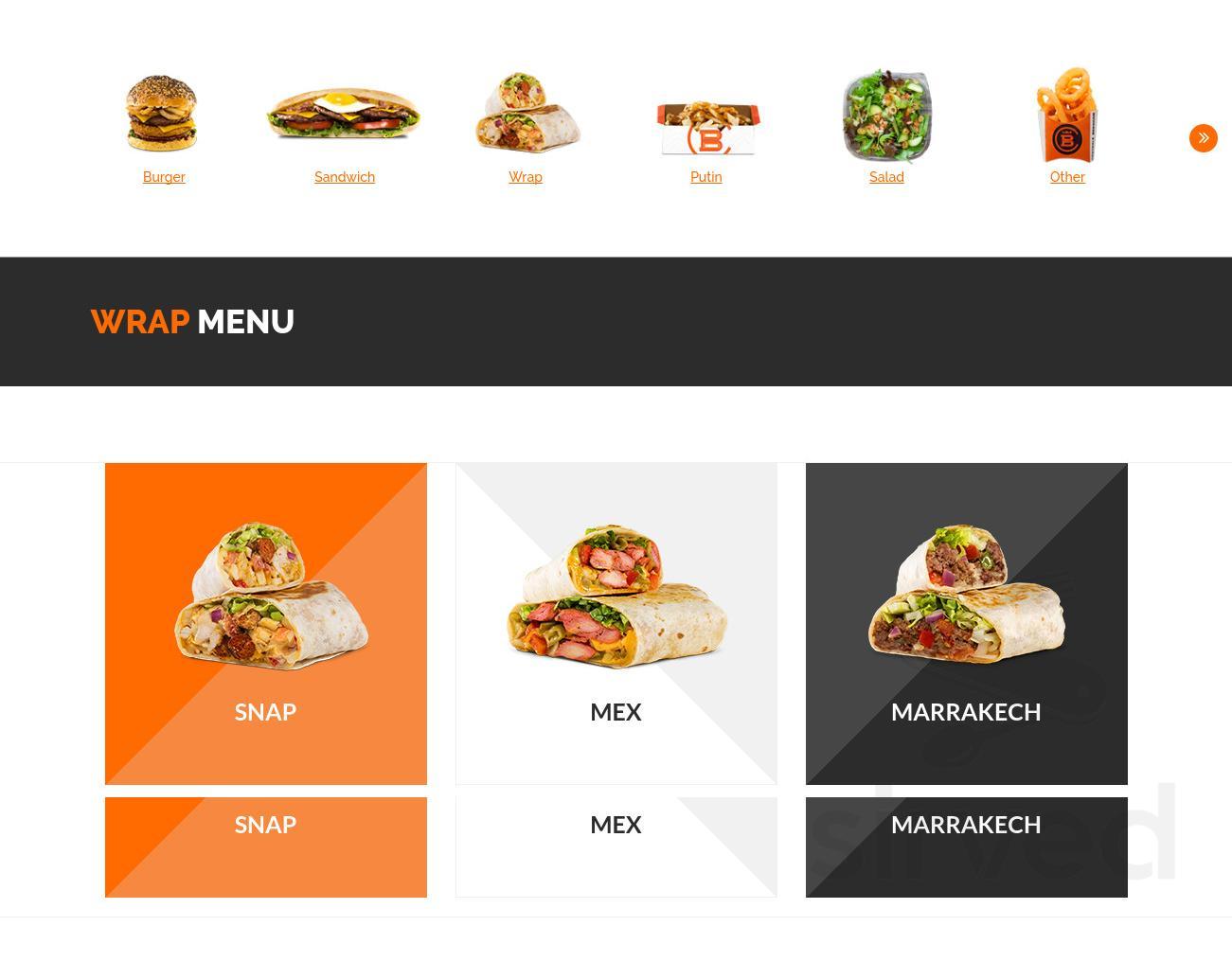 Menu - Montréal QC's Bergham - St. Hubert | Sirved