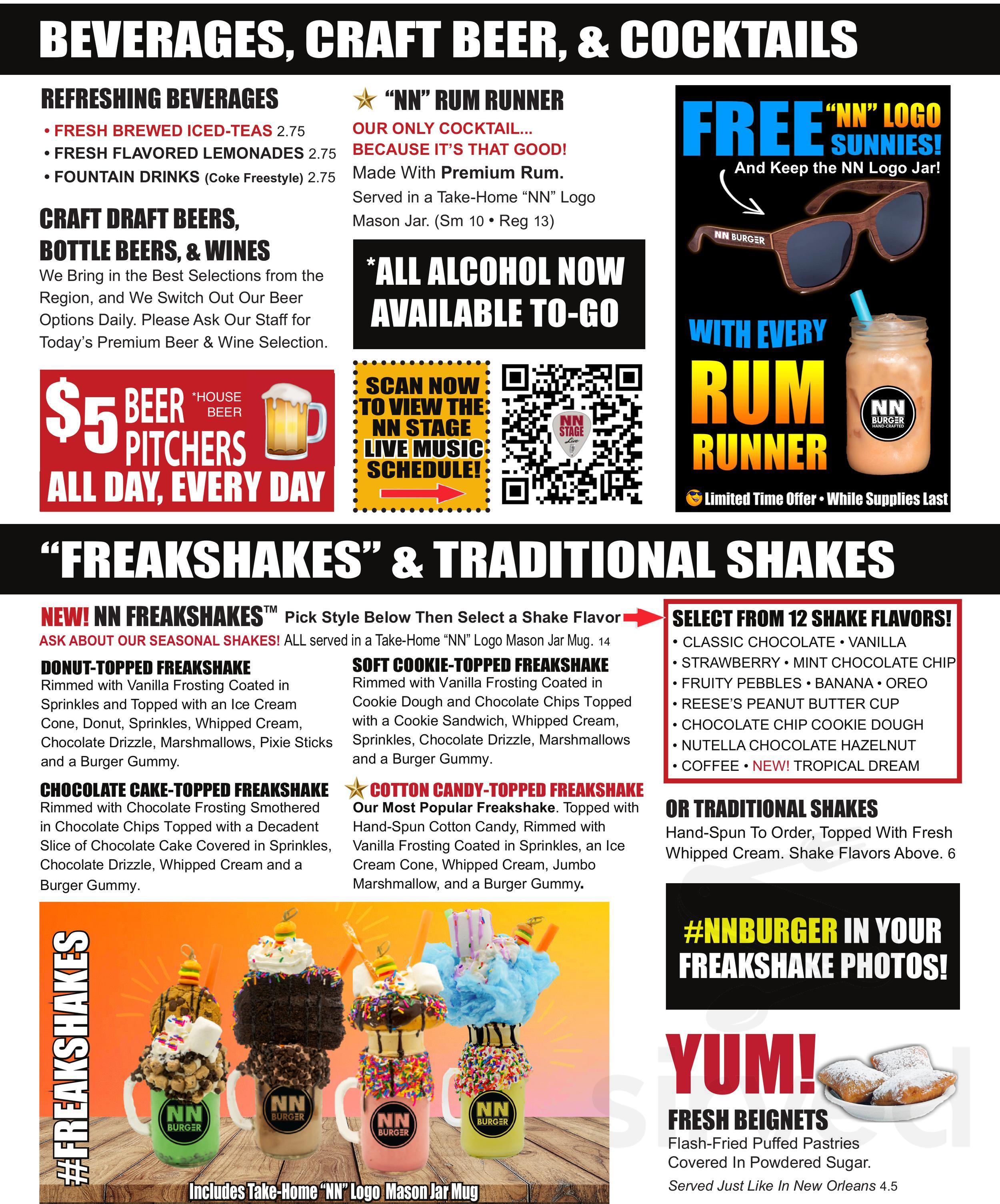 Menu - Kilmarnock VA's NN Burger Tappahannock Restaurant | Sirved