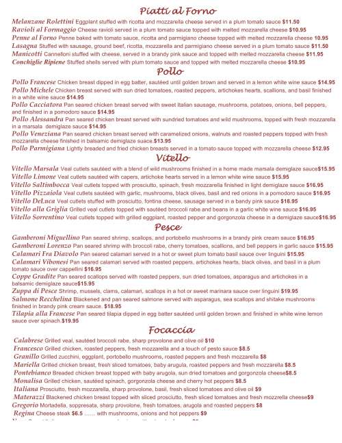 Cafe Picasso menu in Somerville, New Jersey, USA